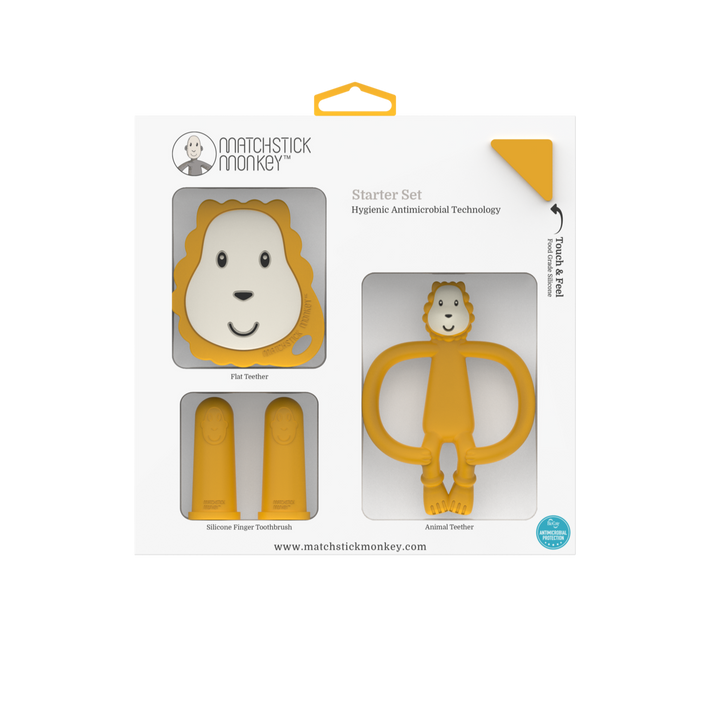 Matchstick Monkey - Ludo Lion Teether Starter Set – Hatch Baby & Child
